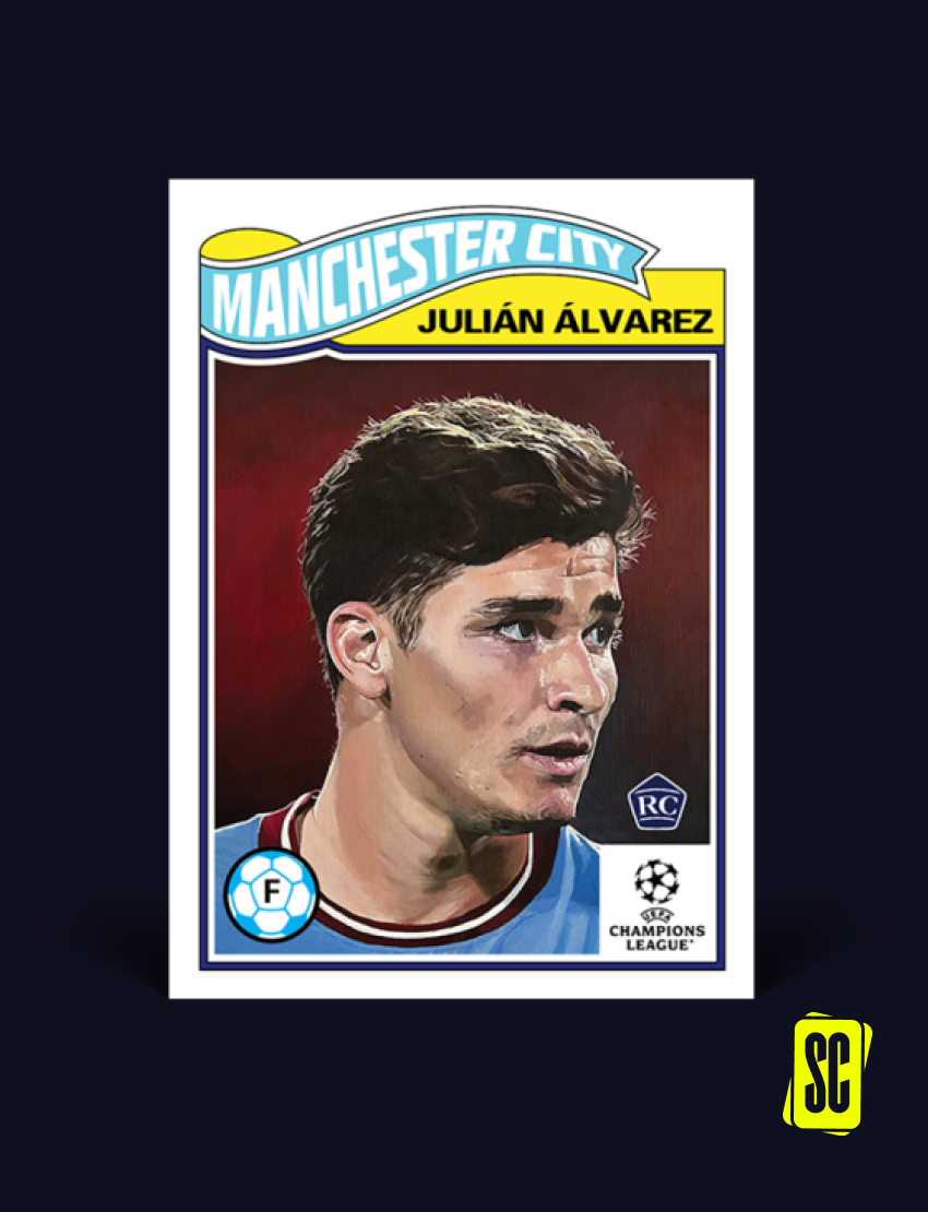 Julian Alvarez Rookie #524 - Topps UCC Living Set Card - SportyCards
