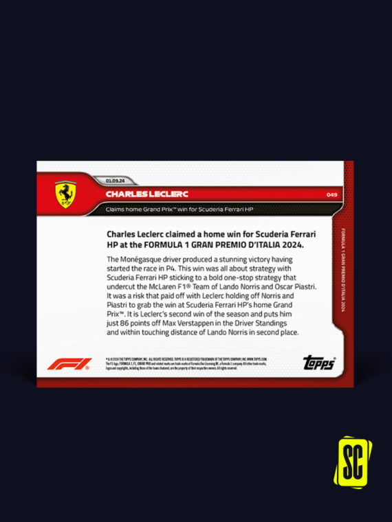 Charles Leclerc - Claims home grand prix win for Scuderia Ferrari ...