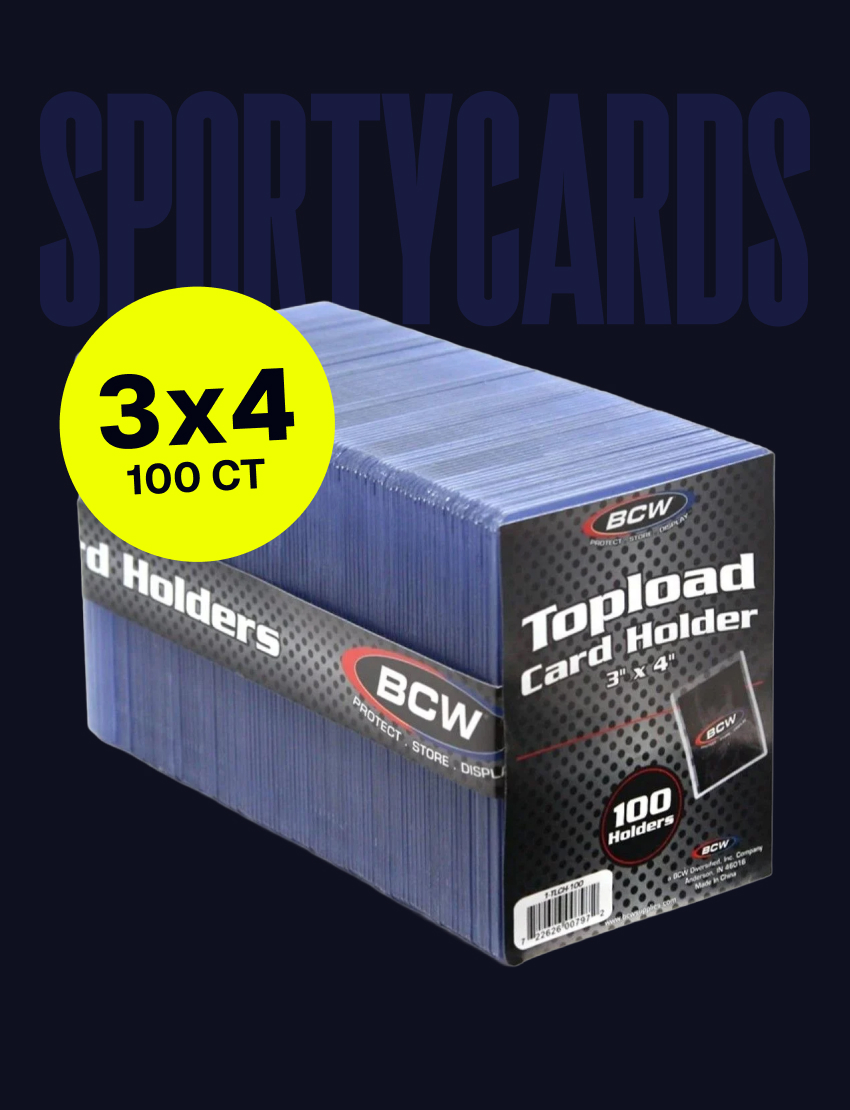 3×4 Topload Card Holder – Standard (100 CT. Pack) - SportyCards